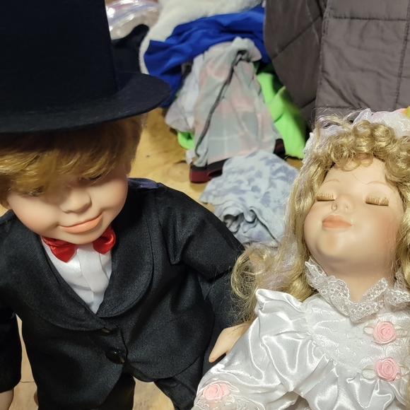 Other | Kissing Bride And Groom Porcelain Dolls | Poshmark